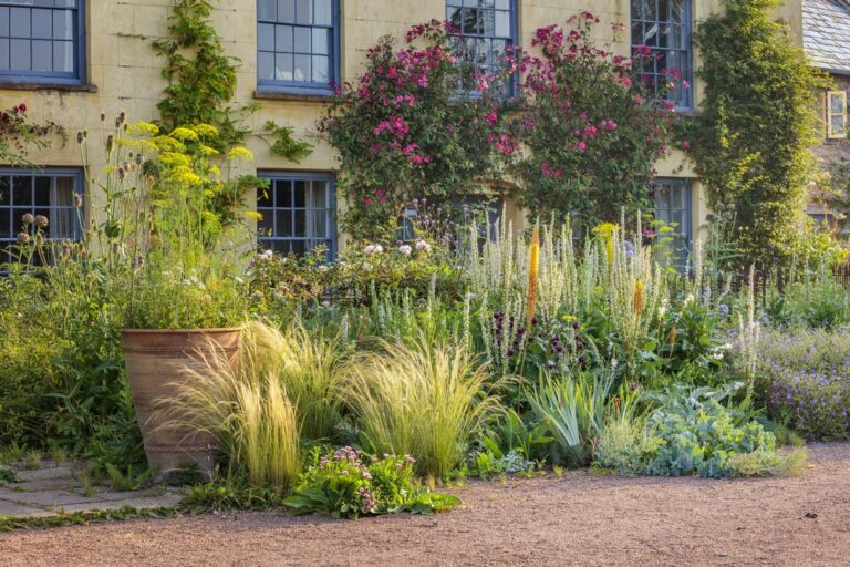 Un jardín familiar con plantación naturalista que se funde con el ...